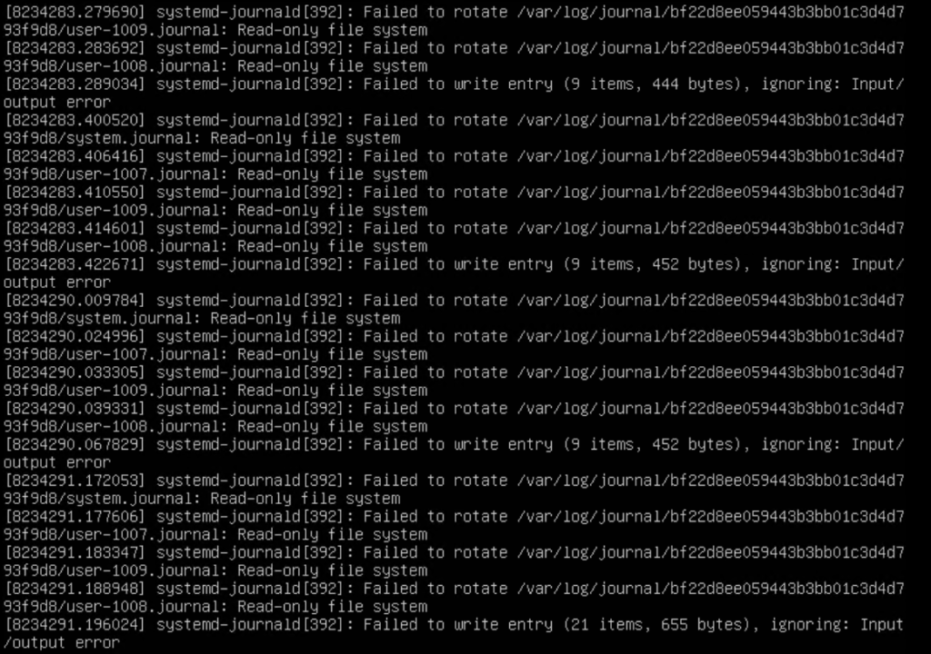 Unable to Login to NSX Manager Getting Error: Failed to Write Entry ... Unable to Login to NSX Manager Getting Error: Failed to Write Entry ...